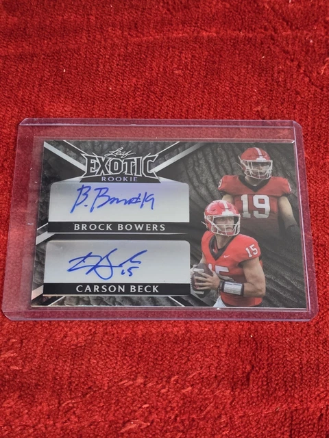 2023 Leaf Exotic Brock Bowers Carson Beck Dual Auto 1 1 Eur 447 14 Picclick Fr