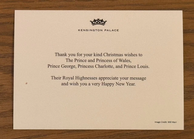 PRINCE & PRINCESS Of Wales, William, Kate, Official Photo Card ...