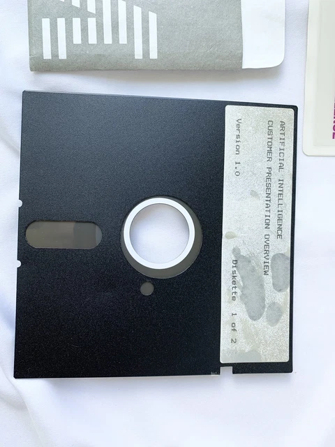 VINTAGE 1980'S IBM ARTIFICIAL INTELLIGENCE Floppy Disk Presentation ...