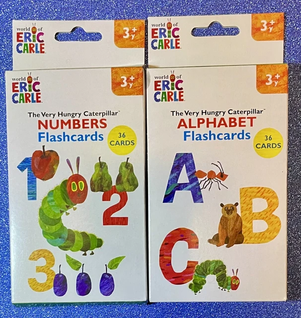 ERIC CARLE THE Very Hungry Caterpillar Alphabet & Numbers Flashcards 3 ...