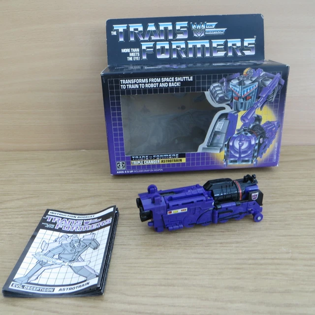 HASBRO 1985 ASTROTRAIN Transformer G1 Triple Changer Train Plane Robot ...