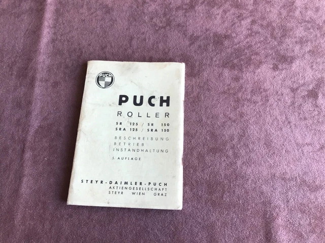 ORIGINAL PUCH ROLLER 125 SR SRA 150 SR SRA Beschreibung Betriebsanleitung EUR 39,00 - PicClick DE