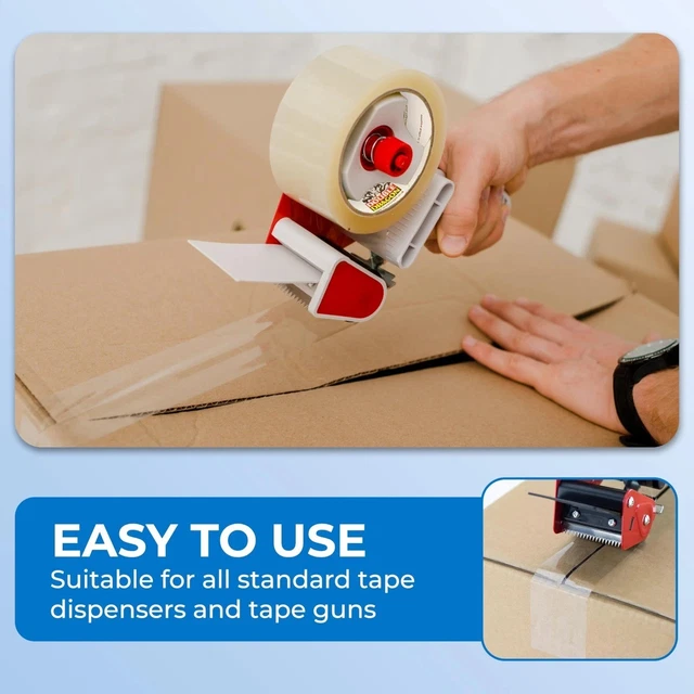 DOUBLE DRAGON CLEAR Packing Tape 48mm x 66m (3 Rolls) Strong Parcel ...