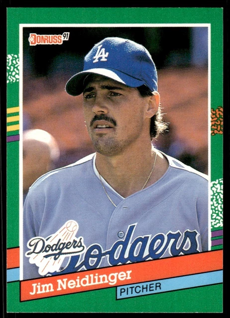 1991 CARTE DE baseball Donruss Jim Neidlinger recrue Los Angeles ...