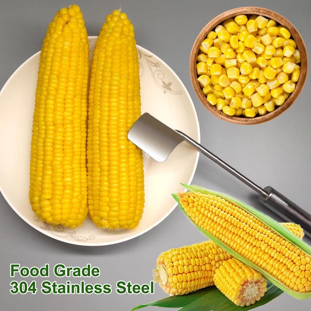 CORN COB PEELER Easy Clean Corn Cob Peeler Stainless Steel Splitter ...