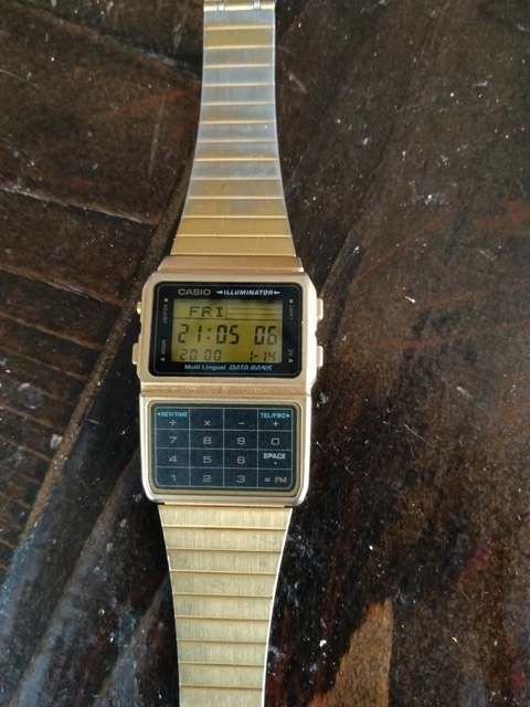 VINTAGE RARE CASIO DBC-611G Databank Gold Watch Works See Photos £37.21 ...
