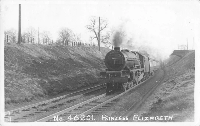 VINTAGE STEAM LOCOMOTIVE Photograph - #46201 Princess Elizabeth LMR (R5 ...