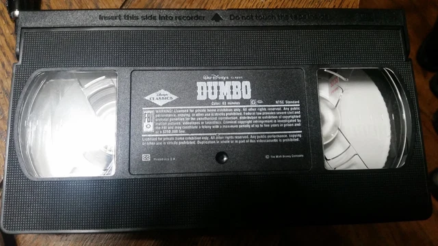 WALT DISNEY'S DUMBO-VHS-BLACK Diamond Classics -#024-Blue Insert/Black label $19.83 - PicClick CA