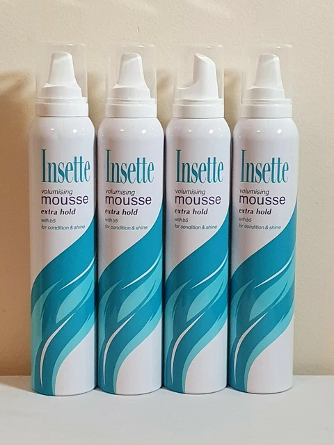 INSETTE VOLUMISING MOUSSE Extra Hold With B5 For Condition & Shine 4 X ...