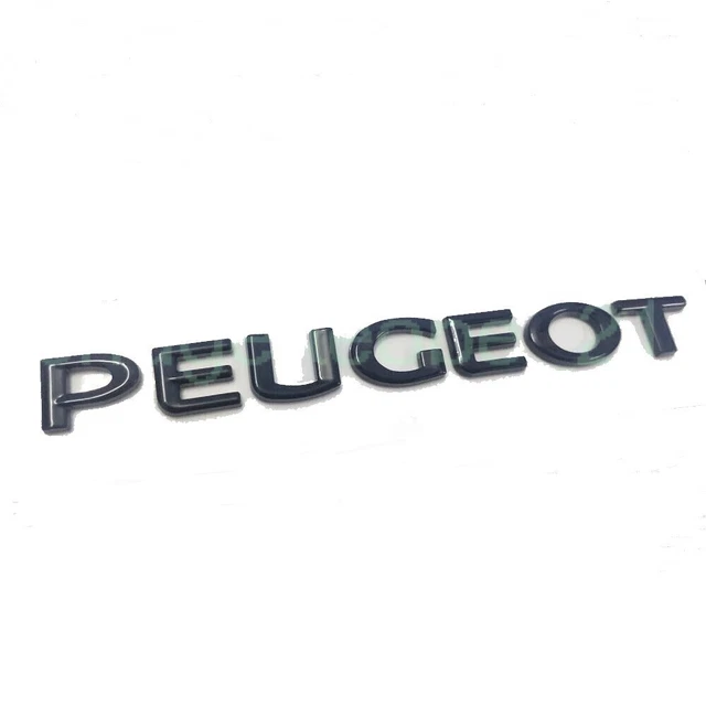 LOGO PEUGEOT Monogramme noir brillant EMBLÈME 206 306 307 407 406 106 ...
