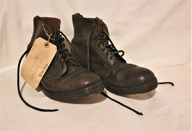 ORIGINAL WW2 BRITISH Army Leather Hobnail Combat Ammo Boots 8L 1944 £ ...