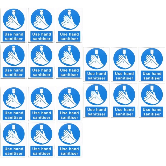 18 PCS HAND Washing Chart Hand Hygiene Poster PVC Hand Decal £13.44 ...