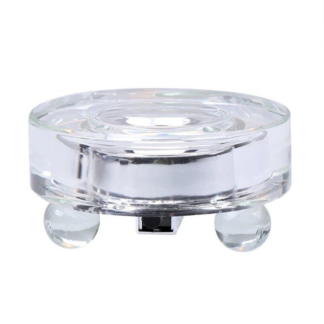 LED LIGHT-UP STAND Round Display Base Holder for Crafts Glass Art with ...