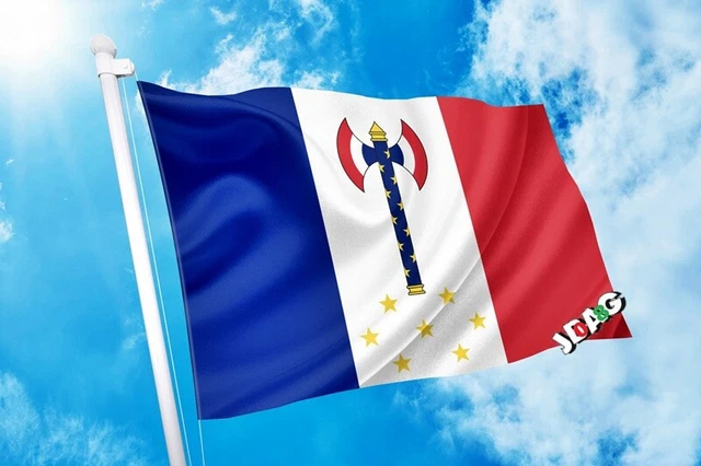 DRAPEAU FRANCISQUE ETAT France Vichy Pétain Tricolore France Flag ...