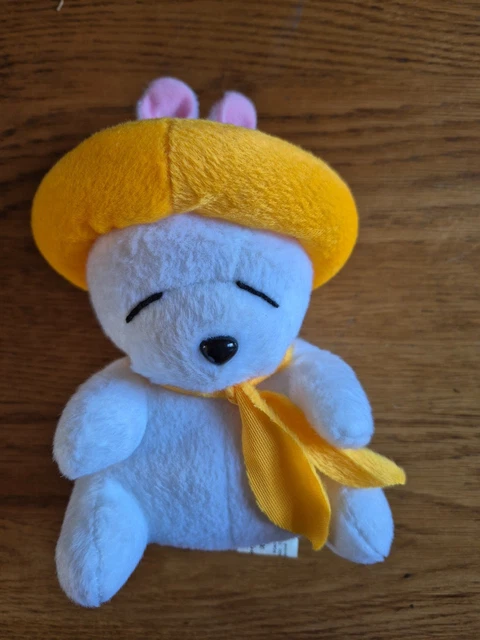 HKC.CHINESE WHITE RABBIT Mashimaro . Yellow hat & scarf. Soft Toys ...