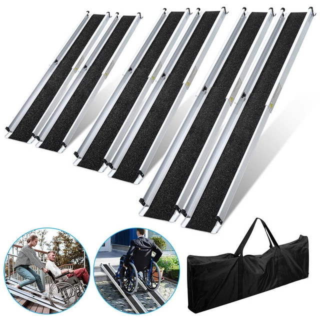 ROLLSTUHLRAMPE RAMPE TELESKOP-RAMPE Laderampe Alu Klappbar Auffahrrampe EUR 118,99 - PicClick DE