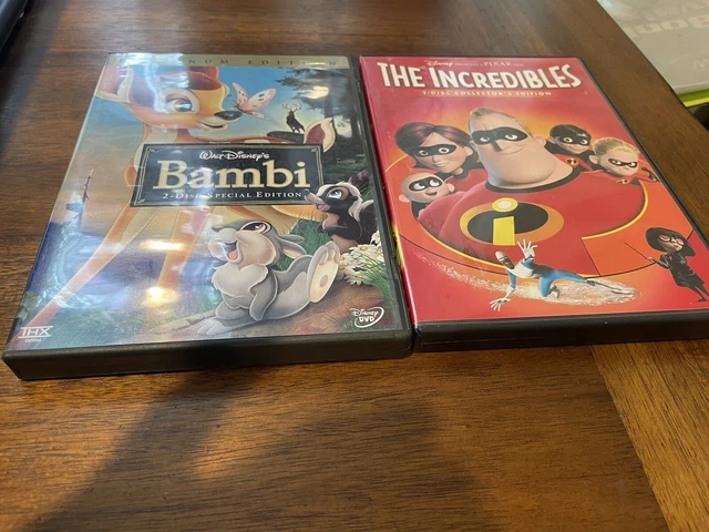 DISNEY DVD LOT - 2 DVD Lot - Incredibles & Bambi £5.99 - PicClick UK