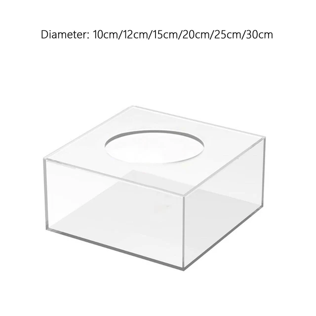 ACRYLIC FILLABLE CAKE Stand Clear Display Box Fillable Cake Pillars ...