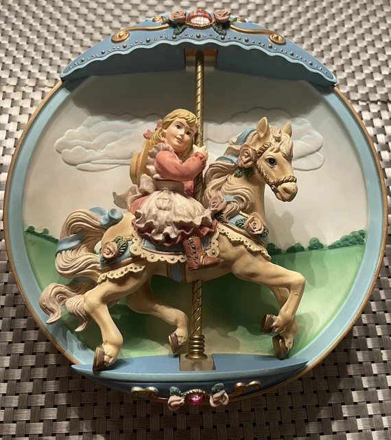 BRADFORD EXCHANGE CAROUSEL Dreams Swept Away Wall Hanging Plate Music ...