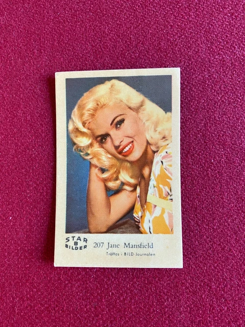 1960'S, JAYNE MANSFIELD, "Dutch Movie Star Card" (Scarce / Vintage) $64.19 - PicClick AU
