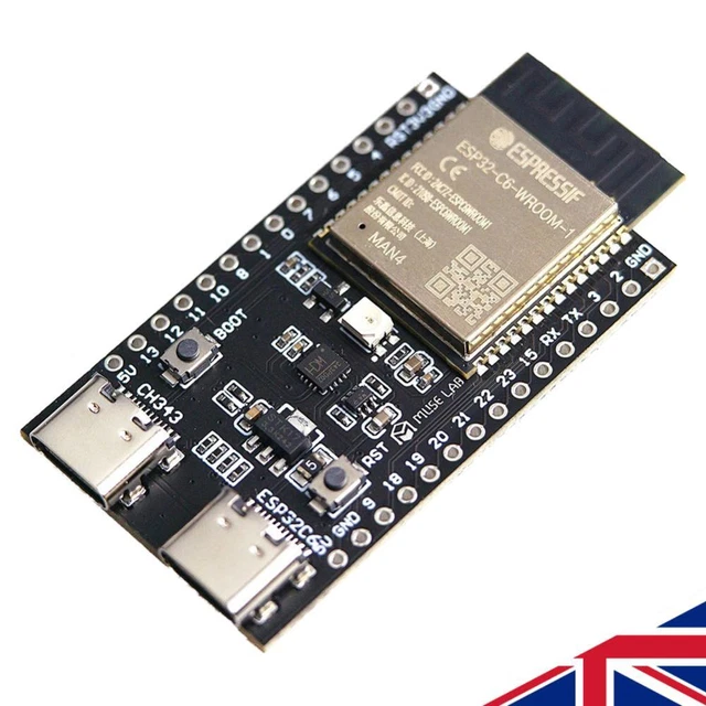 ESP32-C6 MINIMUM SYSTEM Board Dual Type-C ESP32-C6-WROOM-1 RISC-V 512KB ...