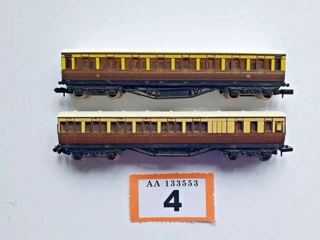 GRAHAM FARISH END GAGE 2 x COACHES CHOCOLATE/CREAM £19.99 - PicClick UK