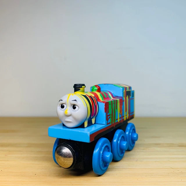 PAINT SPLATTERED THOMAS - Thomas The Tank Engine & Friends Wooden ...