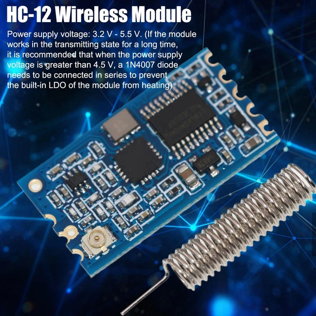 433MHZ HC-12 SI4463 Wireless Serial Port Module 1000m Bluetooth Replace ...