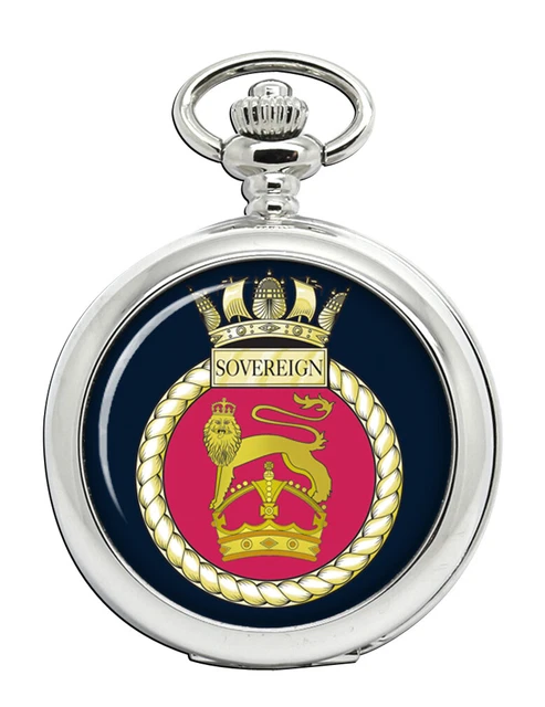 HMS SOVEREIGN, ROYAL Navy Pocket Watch £24.99 - PicClick UK