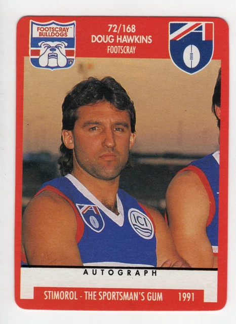 AFL SCANLENS STIMOROL 1991 #72 Footscray Doug Hawkins $4.99 - PicClick AU