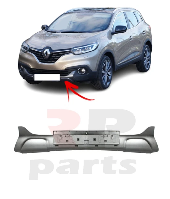 POUR RENAULT KADJAR 15-17 Neuf Avant Pare-Choc Bas Spoiler Argent ...