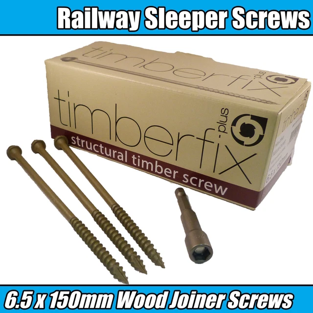 150MM 6& TIMBERFIX TIMBERLOCK RAILWAY SLEEPER FASTENER LANDSCAPE ...