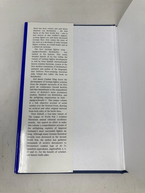 RED BARON COMBAT Wing Jagdgeschwader Richthofen in Battle by Peter ...