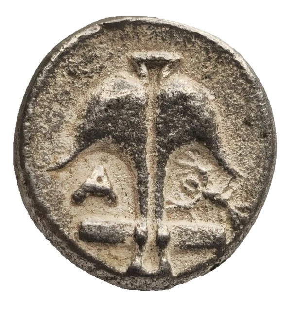 ANCIENT GREEK DRACHM Gorgonio-Anchor Apollonia Pontica 450Bc.1.1Gr 9Mm ...