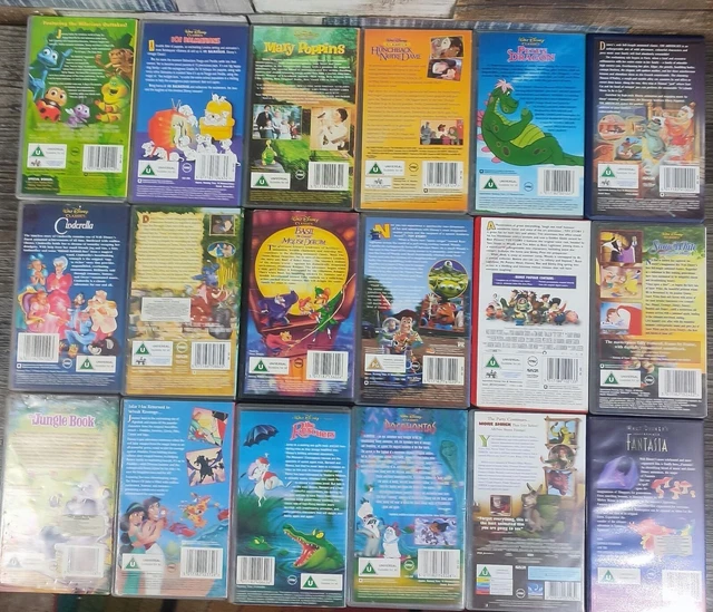 WALT DISNEY VHS Bundle x18; Jungle Book, Cinderella, Pocahontas, Tarzan ...