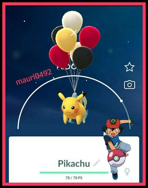 POKÉMON GO PIKACHU volante con palloncini - Esclusiva Bali - Scambio ...