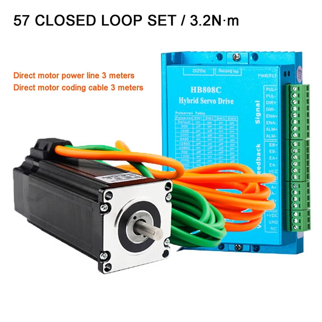 3.2N·M CLOSED LOOP Stepper Motor Nema 23 453oz-in Hybrid Servo Driver ...