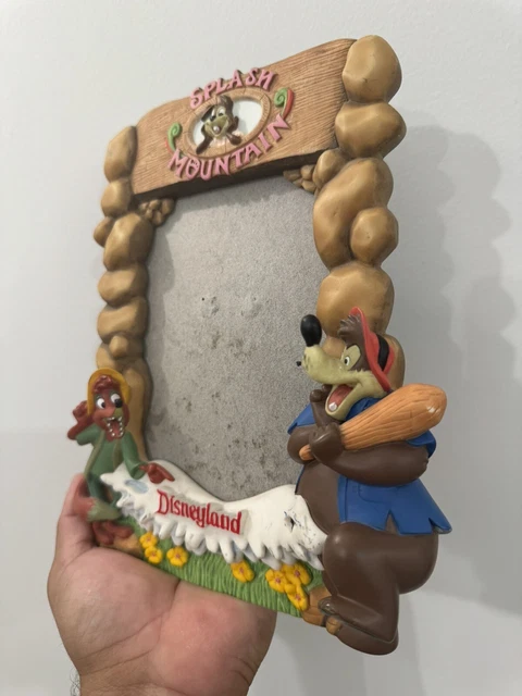 VINTAGE DISNEYLAND SPLASH Mountain Picture Photo Frame Brer Rabbit Fox ...