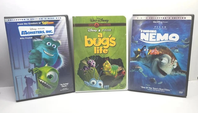 DISNEY PIXAR DVD Lot: A Bugs Life (DVD), Finding Nemo, Monsters Inc. £9 ...