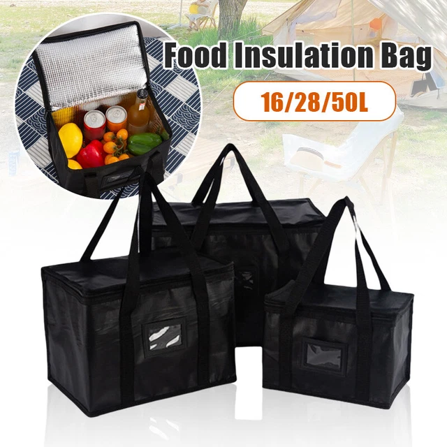 16/28/50L LARGE FOOD Delivery Insulated Bags Thermal Warm Cold Bag ...