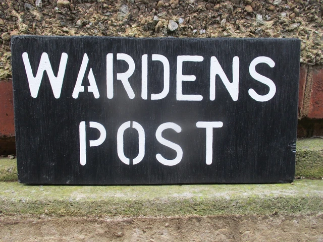 WW2 WARDENS POST Repro Wooden Sign ARP Reenactment Civil Defence £4.00 ...