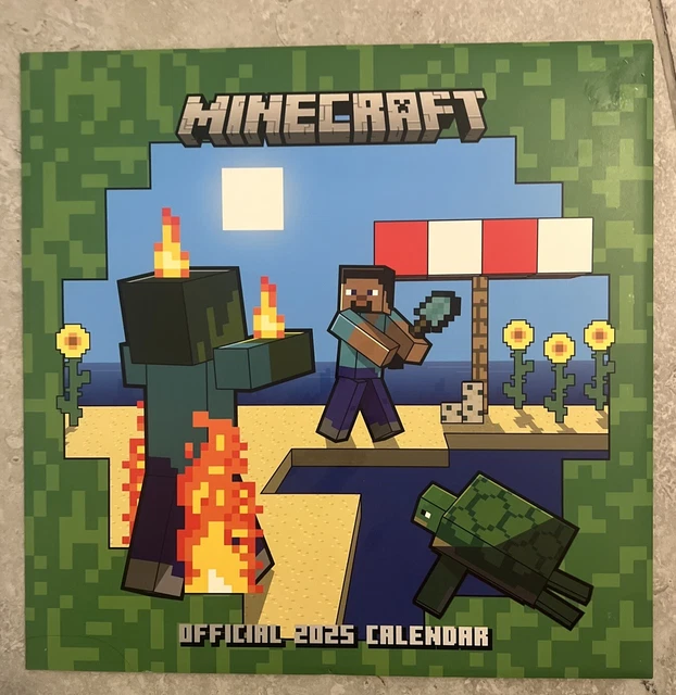 2025 CALENDAR MINECRAFT Month to View Microsoft Mini Calendar Official ...