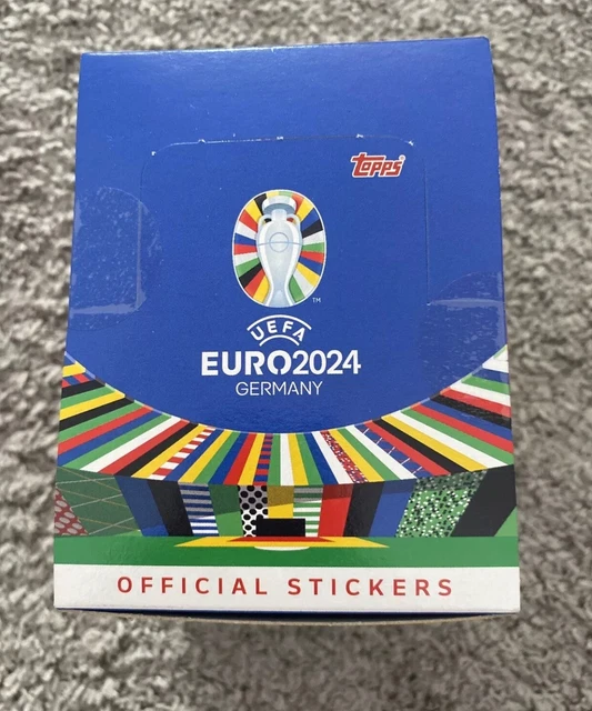 TOPPS UEFA EURO 2024 Official Stickers Collection Euro *SEALED BOX ...