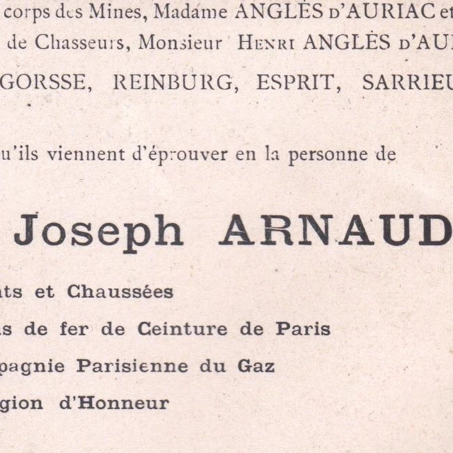 JACQUES JOSEPH ARNAUD Paris Grenoble 1902 Ponts et Chaussées Parisienne ...