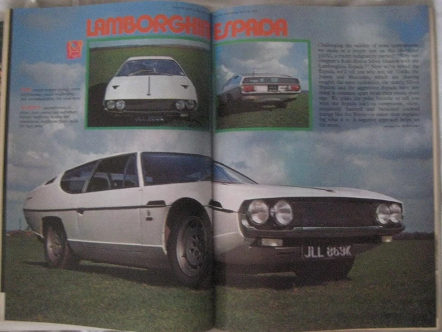 MOTOR MAGAZINE 22 April 1972 featuring Lamborghini Espada road test £15 ...