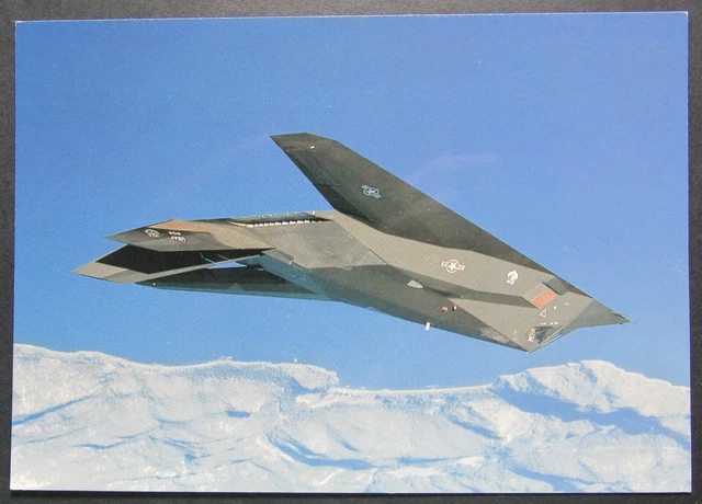 LOCKHEED F 117A Nighthawk Stealth Fighter Aircraft Postcard Unposted ...