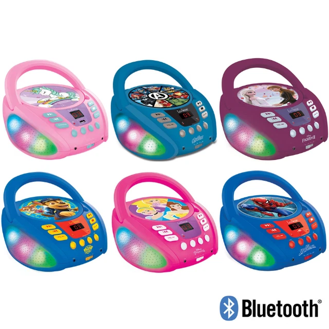 LEXIBOOK BLUETOOTH CD Player Boombox Portable Disney Kids - 6 Designs ...