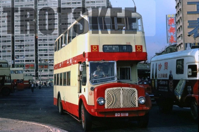 35MM SLIDE HONG KONG KMB Kowloon Motor Bus 2A11 BD5118 1976 Original £ ...