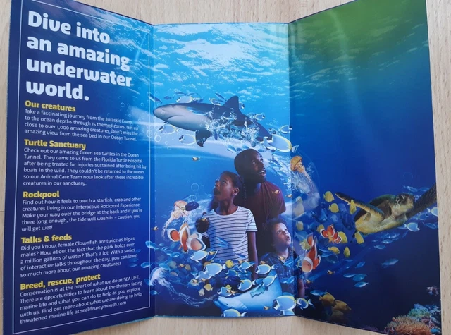 SEA LIFE WEYMOUTH 2020 Map Leaflet Merlin Entertainments NEW Discover ...