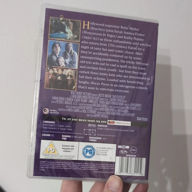 HOCUS POCUS DVD (2001) Bette Midler, Ortega (DIR) cert PG ***NEW ...